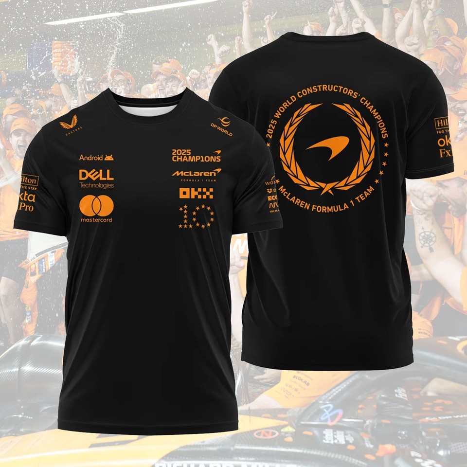NEW! 2025 Champions Papaya Team McLaren F1 2025 Full Size S - 5XL Gift ...