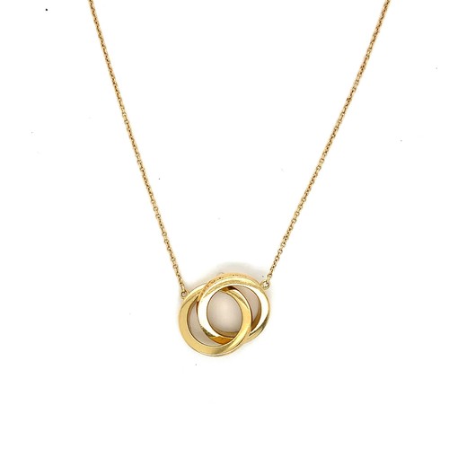Tiffany & Co 18K Yellow Gold 1837 Interlocking Circles Necklace MSRP 2200 | eBay