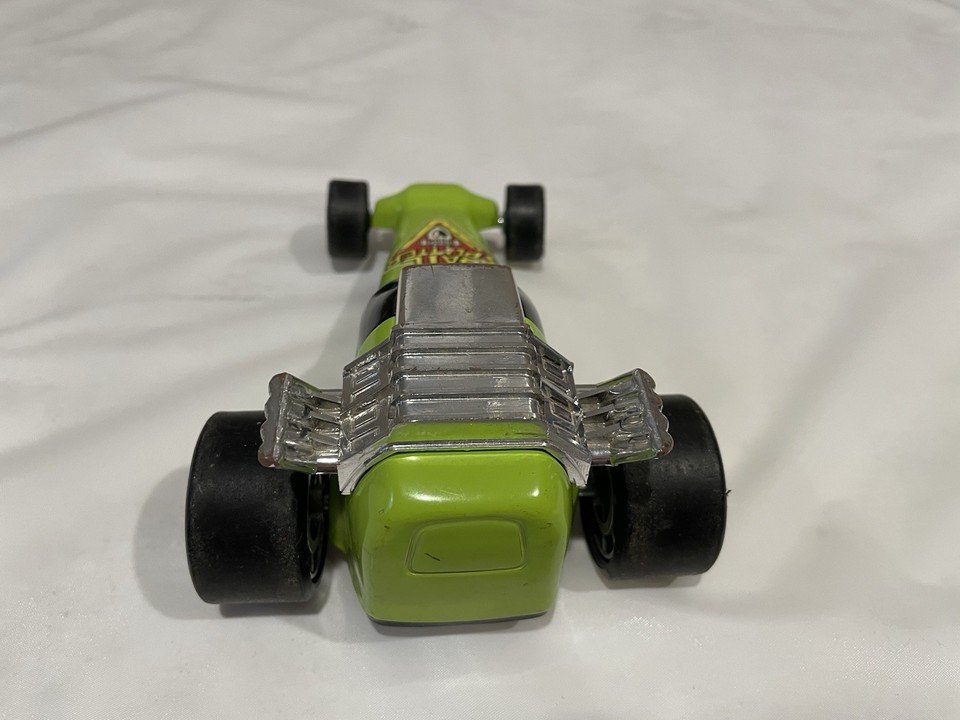 VINTAGE 1970'S TONKA GREEN PRESSED STEEL DRAG RACE RAIL SPLITTER CAR ...