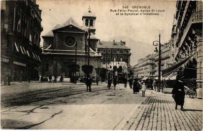 CPA GRENOBLE - Rue Felix-Poulat Église St-Louis (164569) | eBay