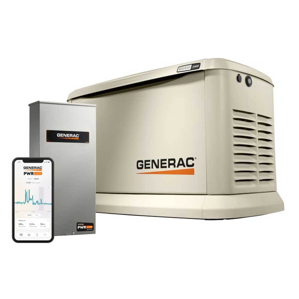Generac 7210 Guardian 24KW Home Backup Generator Whole House Switch ...