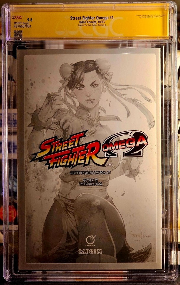 Street Fighter Omega #1 Virgin Chun-Li Tyler Kirkham Artist Signature ...
