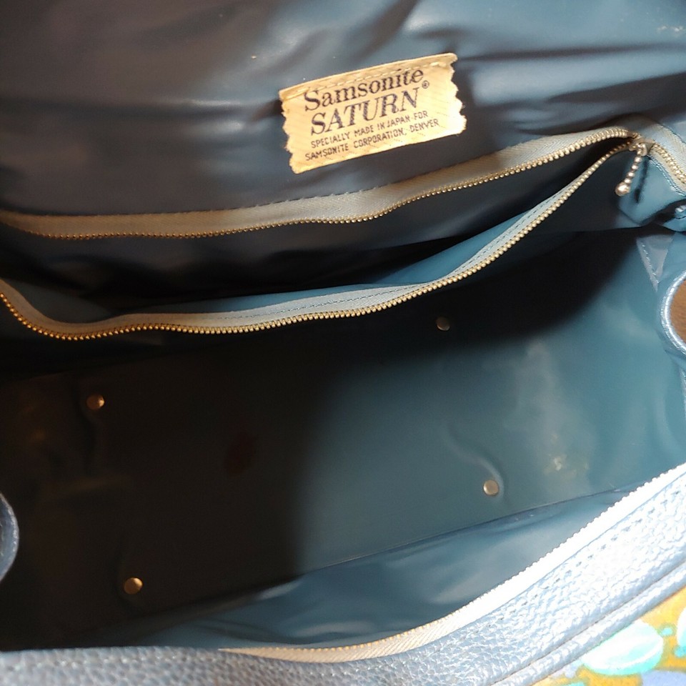 Samsonite Saturn Bag Dual Handle Zip Floral Blue Brown Purple Blue ...