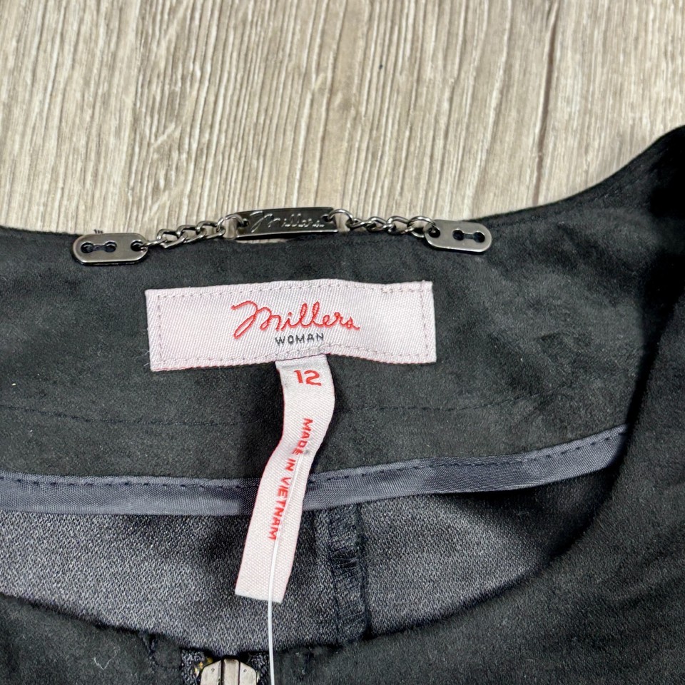 Millers Womens Suede Trim Smart Jacket Size 12 Black New With Tags ...