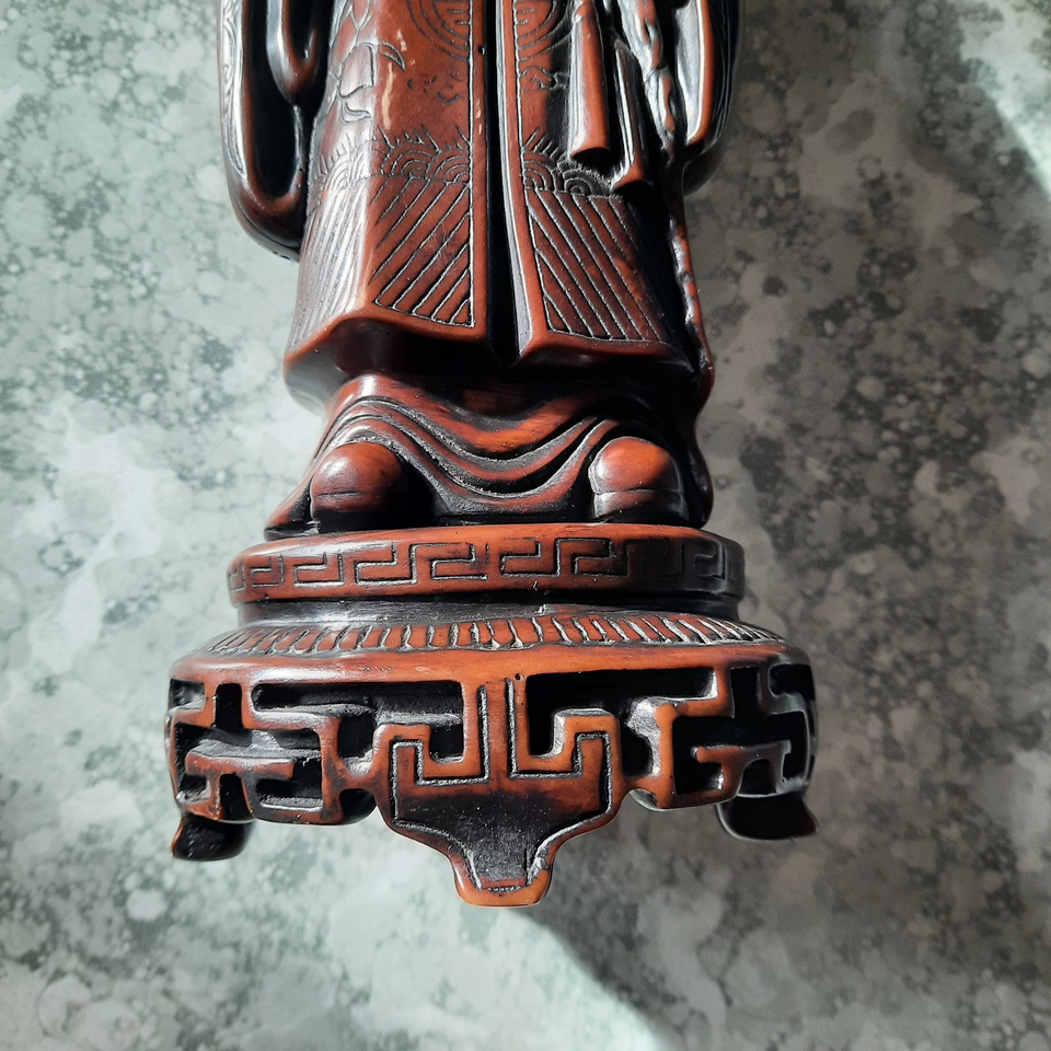 Vintage Chinese Shou-Xing Deity Heavy Statue Figure Longevity God ...