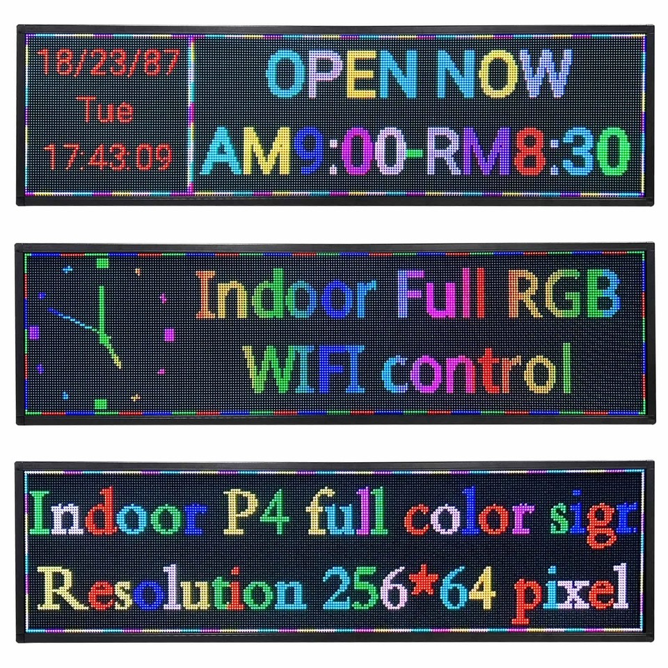 P4 Indoor Programmable Led Sign Scrolling Custom Display Message Board ...