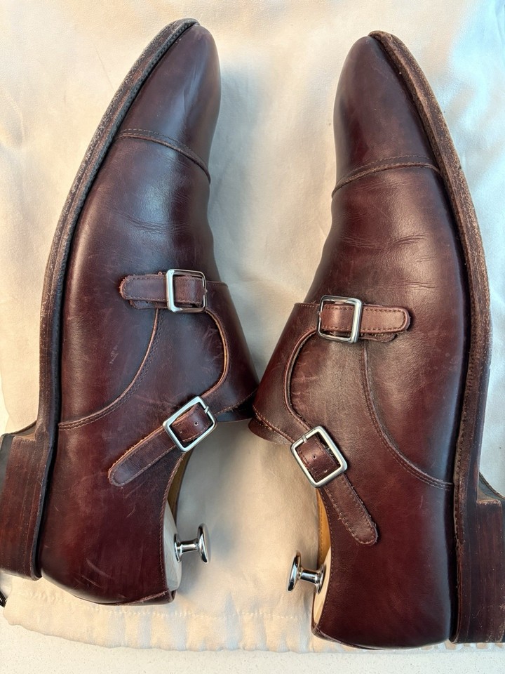 Meermin Mallorca Double Monk Size 11 UK Size 12 US Oxblood | eBay