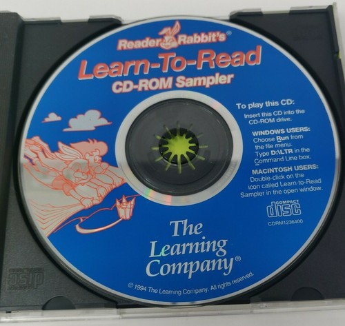 1994 Reader Rabbit Learn to Read CD Rom Sampler Win / Mac | eBay