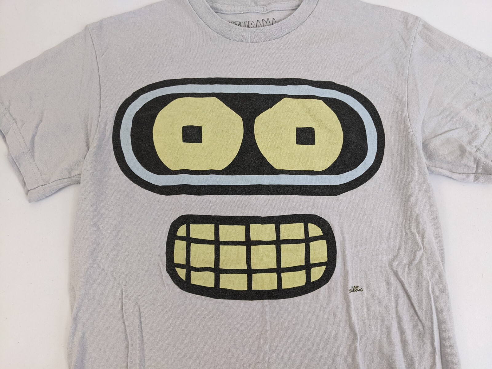 Futurama Bender Face Graphic Cartoon TV Show Cotton T… - Gem