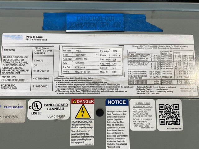 Eaton PRL3A Pow-R-Line 3a Panelboard for sale online | eBay
