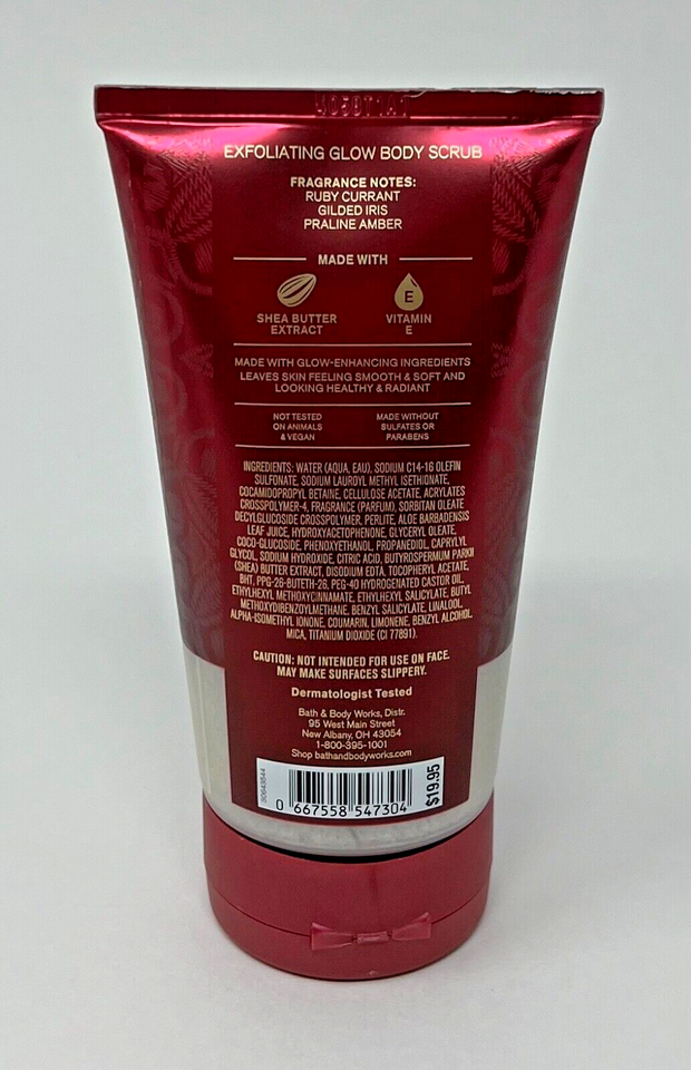 3 BATH & BODY WORKS LUMINOUS EXFOLIATING GLOW BODY SCRUB WASH SHEA ...
