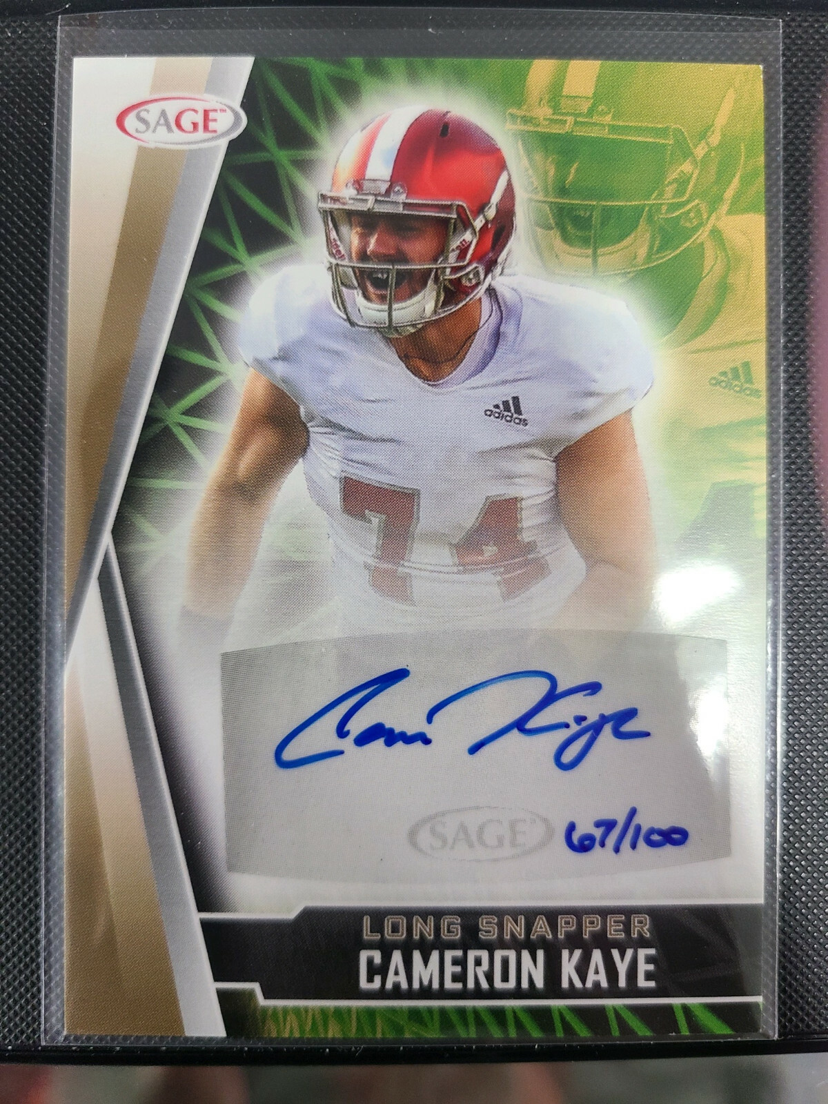 Cameron Kaye 2022 SAGE Hit Rookie Auto Gold 67/100 A-CK - Green Bay ...