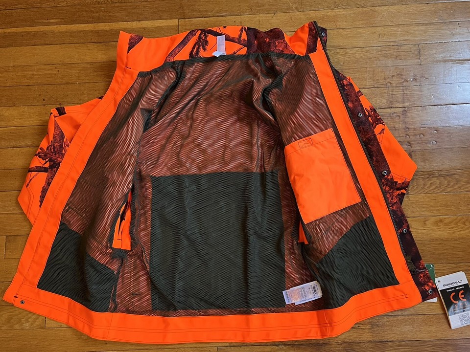 Decathlon Solognac Supertrack 300 Hunting Jacket Men’s Small Orange ...