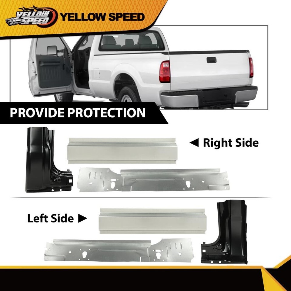 Fit For 99-17 Ford Super Duty Crew Cab Inner Rocker Panels And Cab ...