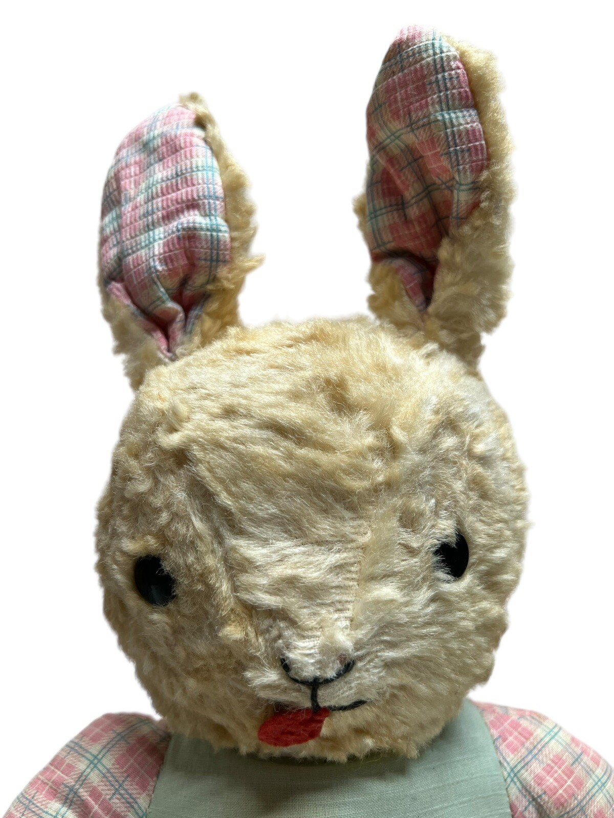 Vintage Gund Pink Plaid Clothing 16" Tall Bunny Rabbit | eBay