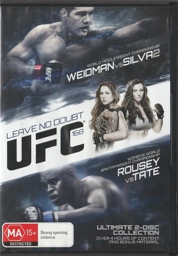 UFC #168 - Weidman II Vs Silva (DVD, 2014, 2-Disc Set) Region 4 ...