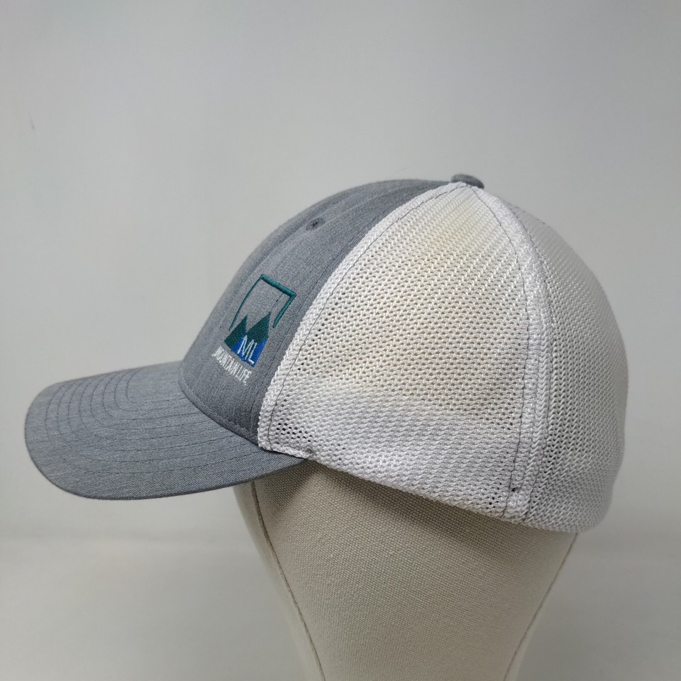 Richardson Men's Fitted Mesh Back Hat Gray Size L/XL Embroidered ...