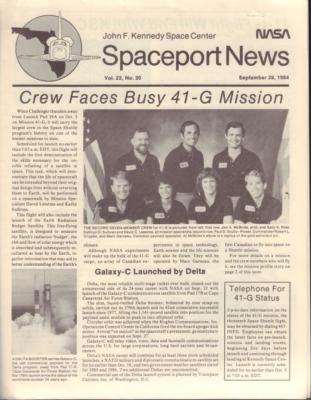 RARE SEP 28,1984 NASA SPACEPORT NEWS OFFICIAL PUBLICATION VOL 23, NO.20 ...