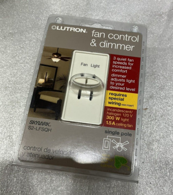 S2-LFSQH LUTRON FAN CONTROL & DIMMER 120V 300W LIGHT 1.5 A NEW | eBay