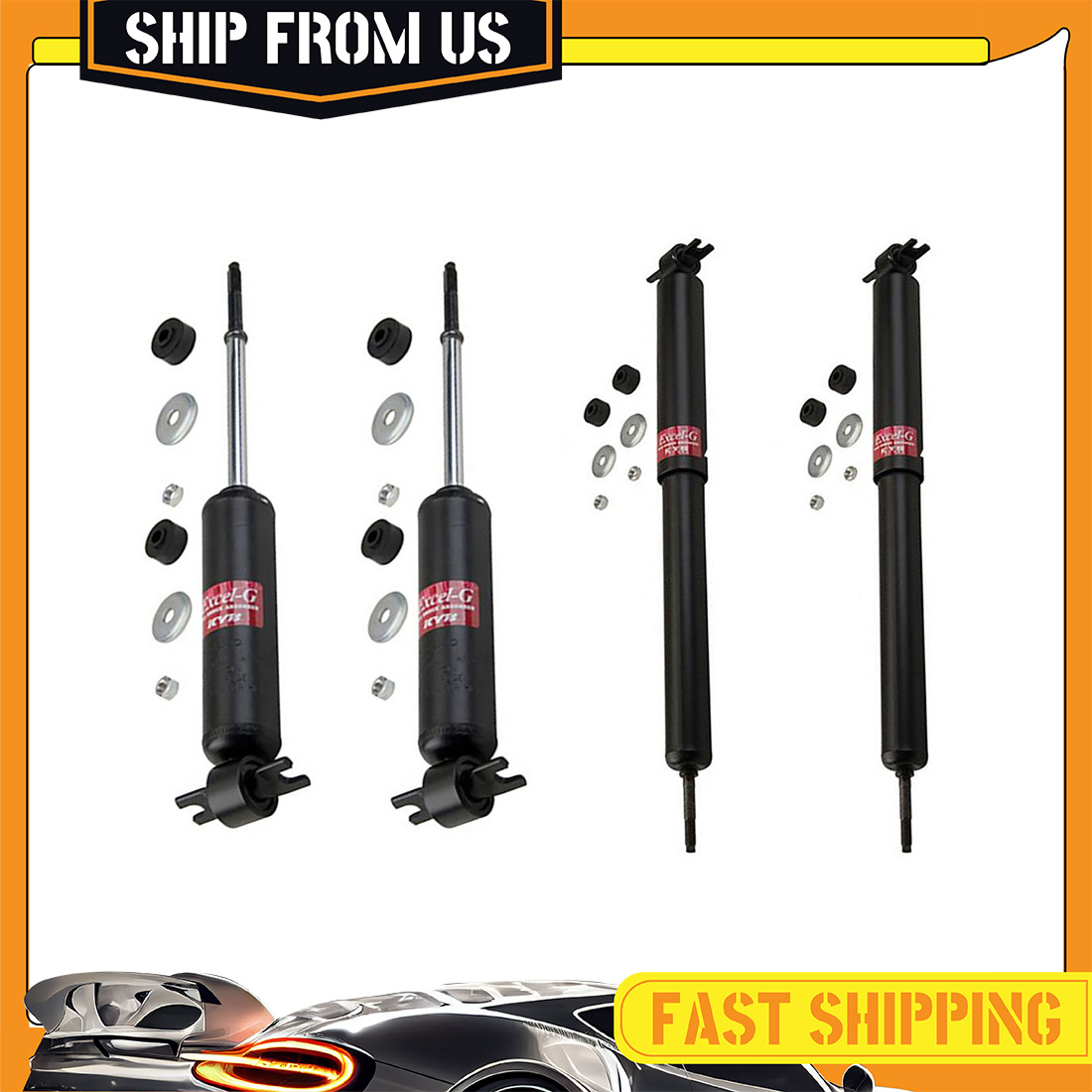 KYB Excel-G Front & Rear Shock Absorber Kit Set of 4 for Camaro Firebrd ...