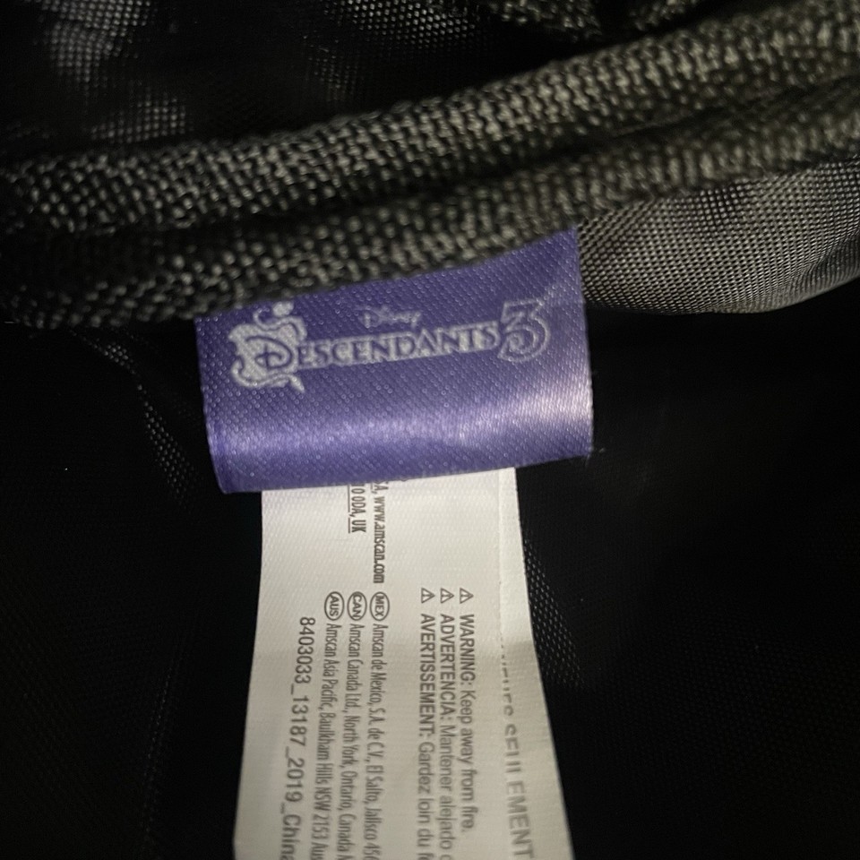 Disney Descendants 3 Mal Zippered Small Faux Leather Backpack Bag NWOT ...
