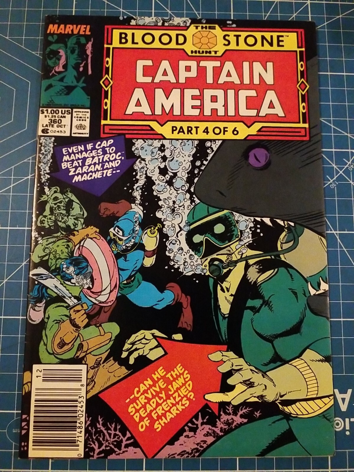 Captain America #360 1st full appearance of Crossbones (1989, Marvel ...