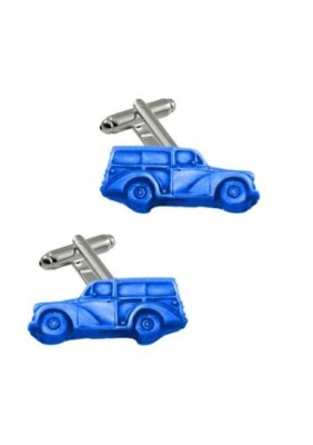ref161 British Minor Traveller 3D Blue car Cuffs Cufflinks Wedding ...
