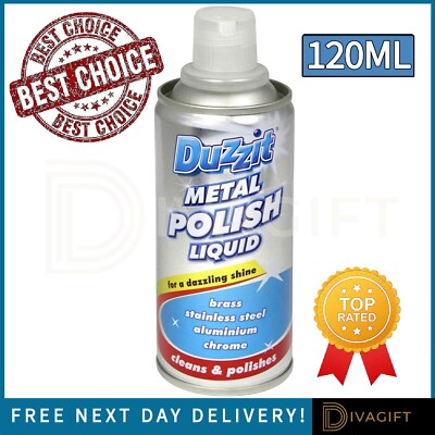 METAL POLISH LIQUID KIT CHROME POLISH ALUMINIUM METAL BRASS STEEL ...