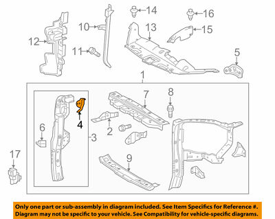 Toyota OEM 2011-2018 Highlander Left Front Fender Mount Bracket ...