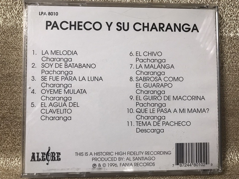 Salsa RARE CD FANIA First Pressing Pacheco Elliot Romero Charanga New ...