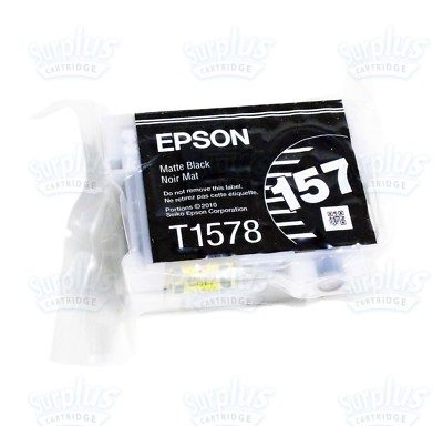 Genuine Epson 157 Matte Black Ultrachrome K3 Ink T157 T1578 Stylus ...