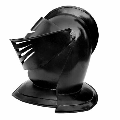 VIKING ANCIENT WARRIOR BATTLE HELMET IN BLACK FINISH WITH OPENABLE FACE ...