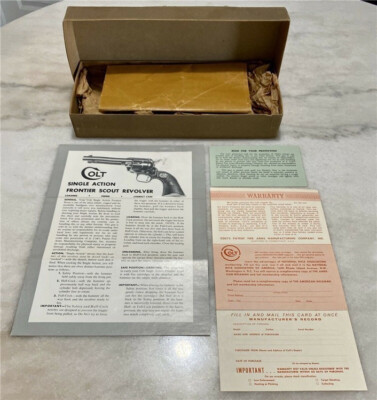 Colt Frontier Scout Revolver Kraft Shipping Box Single Action Army SAA ...