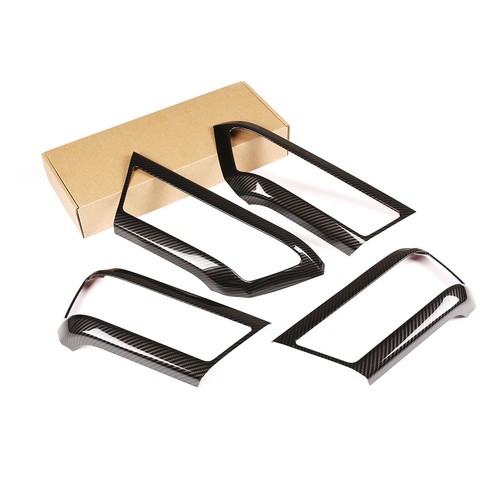 ABS Carbon Fiber Door Handle Frame Covers For Land Rover Defender 110 ...