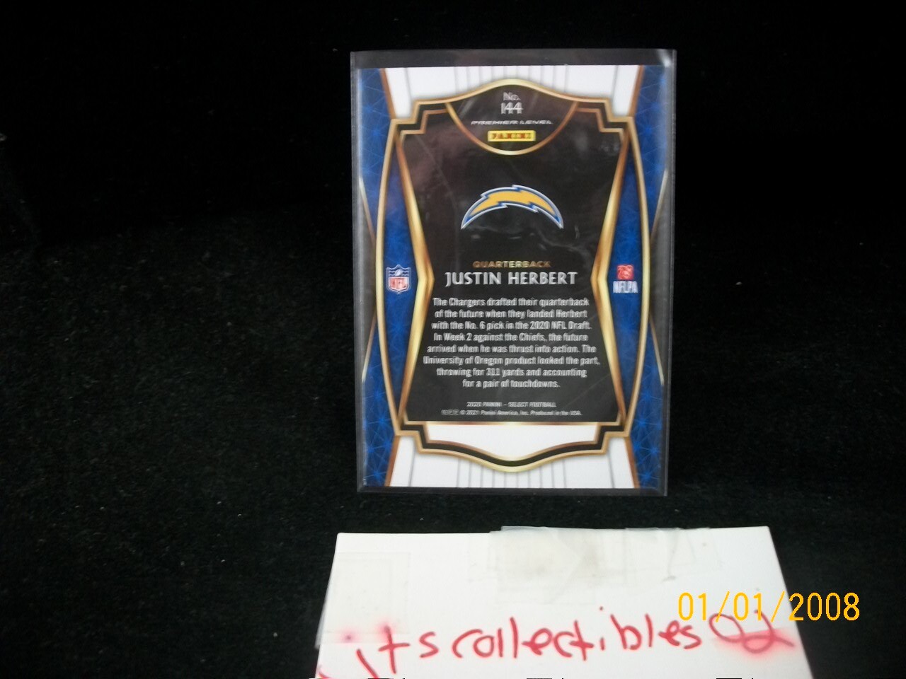 2020 Panini Select - Premier Level #144 Justin Herbert (RC) for sale ...