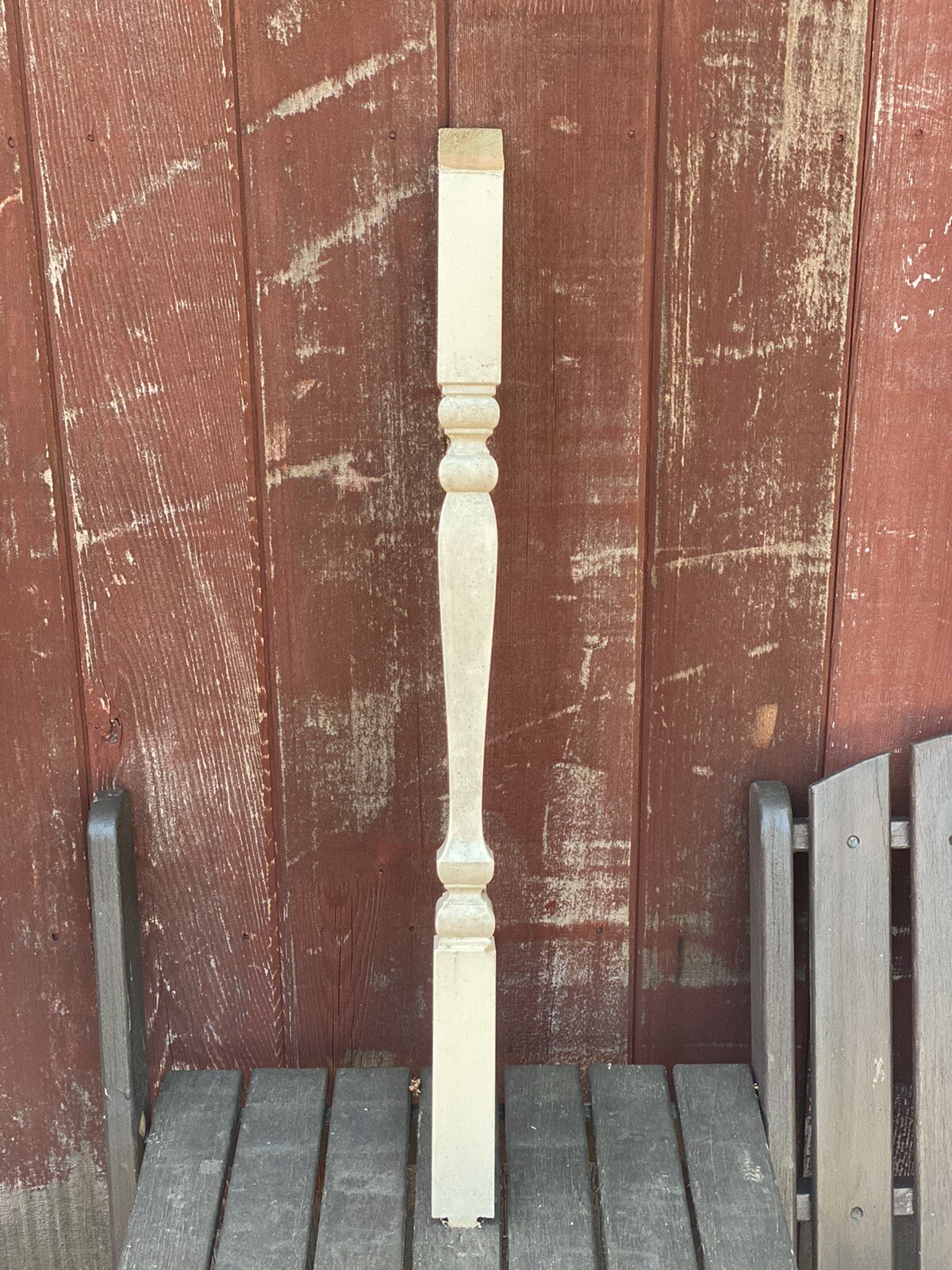 White Wooden Spindle Antique Design Used Reclaimed Offcut 70-80cm*4cm ...