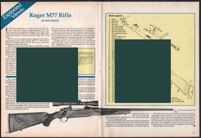 1993 RUGER M77 RIFLE Exploded View. Parts List. 2=page Assembly Article ...