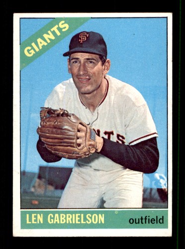 1966 Topps #395 Len Gabrielson - Crease Free | eBay