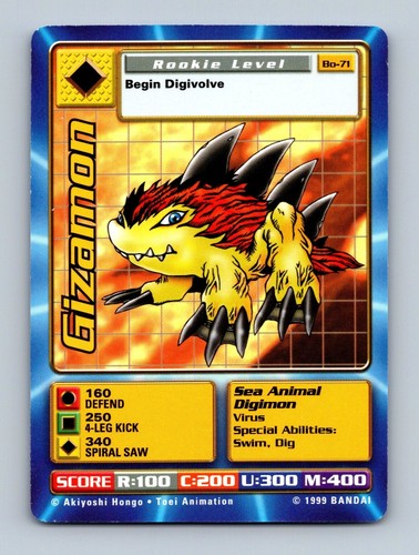 Digimon Digi Battle Gizamon Bo-71 Series 2 Bandai 1999 | eBay