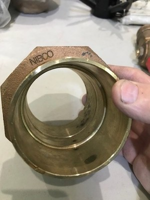Nibco 3"x3" Cast Copper Pipe Union 733 3 For 3-1/8"Tube Sweat to Sweat ...