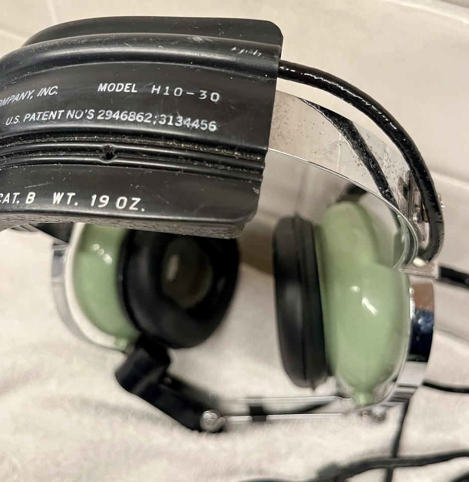 David Clark Model H10-30-Aviators Headset With Dual Plug-Untested | eBay