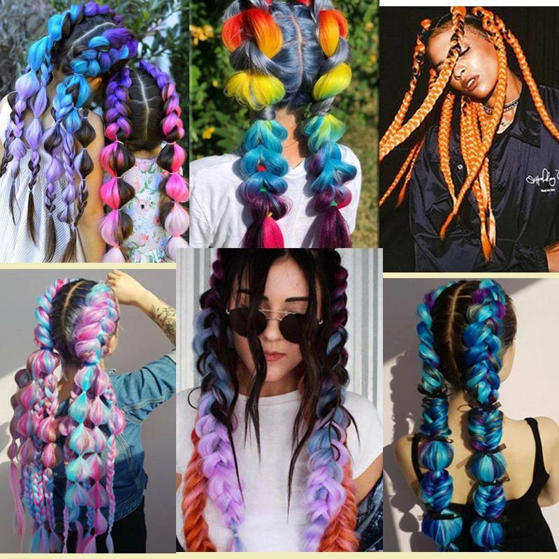 Colorful Yarn Braids