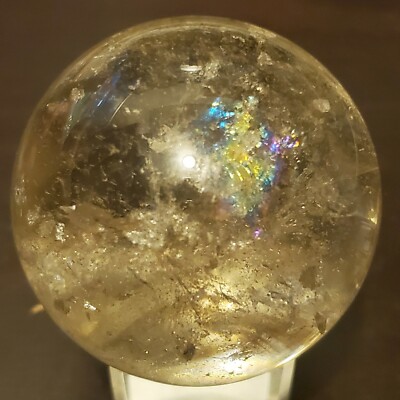 CLEAR QUARTZ CRYSTAL SPHERE ORB BALL WITH RAINBOWS 🌈 52.6mm, 200g | eBay