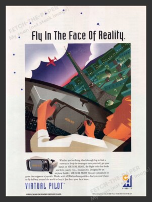 1993 Virtual Pilot Flight Yoke Controller Video Game Print ...