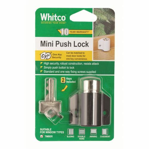 Whitco Black CYL4 Mini Push Lock | eBay Australia