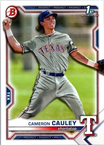 2021 1st BOWMAN CAMERON CAULEY BD-192 TEXAS RANGERS free combined ...