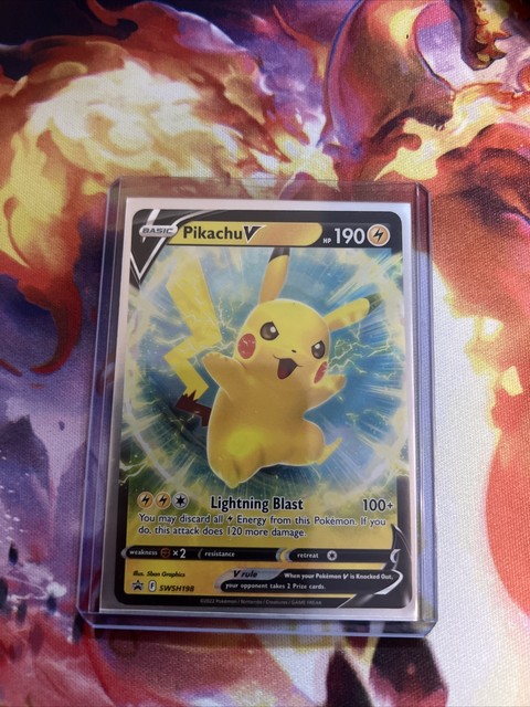 Pokémon TCG Pikachu V SWSH Black Star Promos SWSH198 Holo Promo for ...