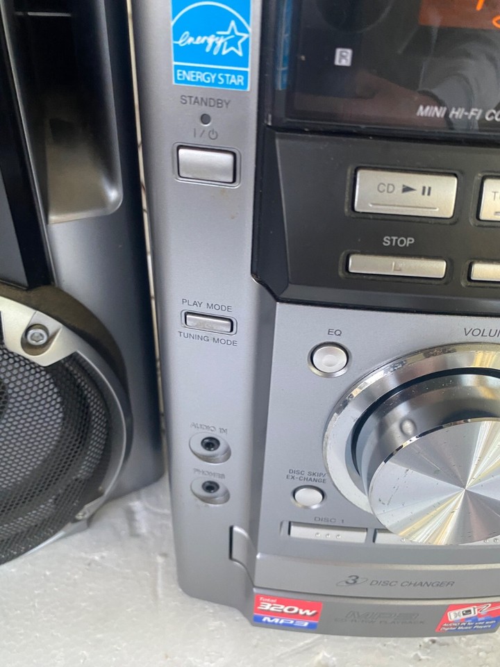 Sony HCD-EC70 Stereo System Speakers 3-Disc CD Player & AM/FM Tested ...