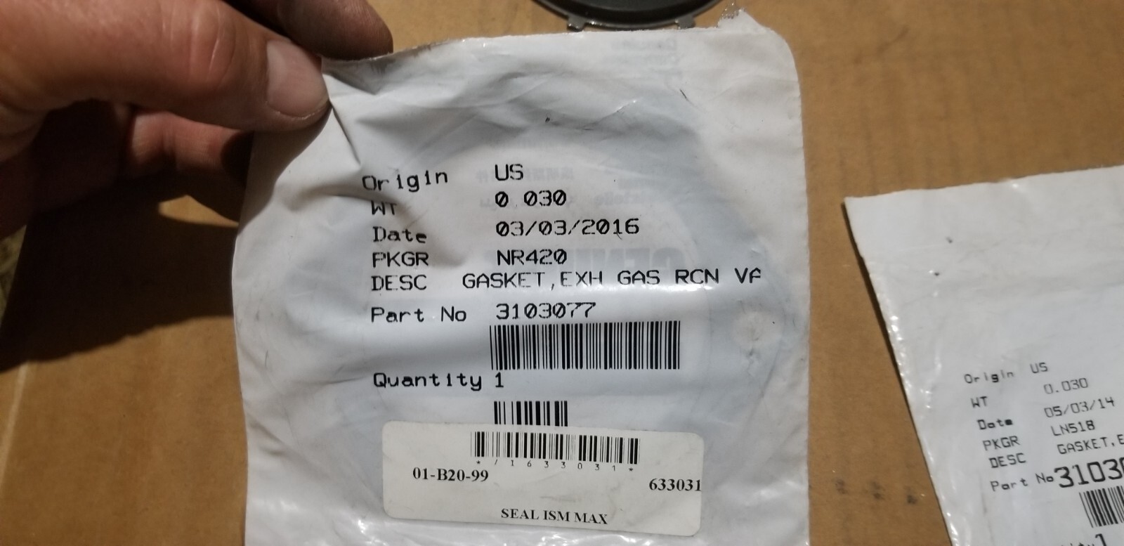 CUMMINS 3103077 Gasket ---- NOS | eBay