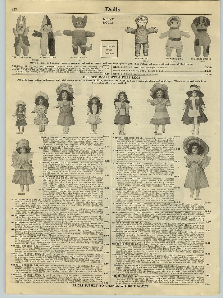 1922 PAPER AD Horsman Chubby Walking Dolls Mama Voice Nelke Clown Cat ...